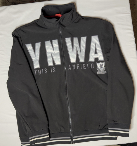 Liverpool FC Black YNWA Embroidered Full Zip Jacket Premier League Mens ...