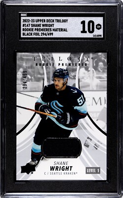 2022-23 Upper Deck Trilogy Shane Wright Rookie #147 Serial & Grade SGC ...