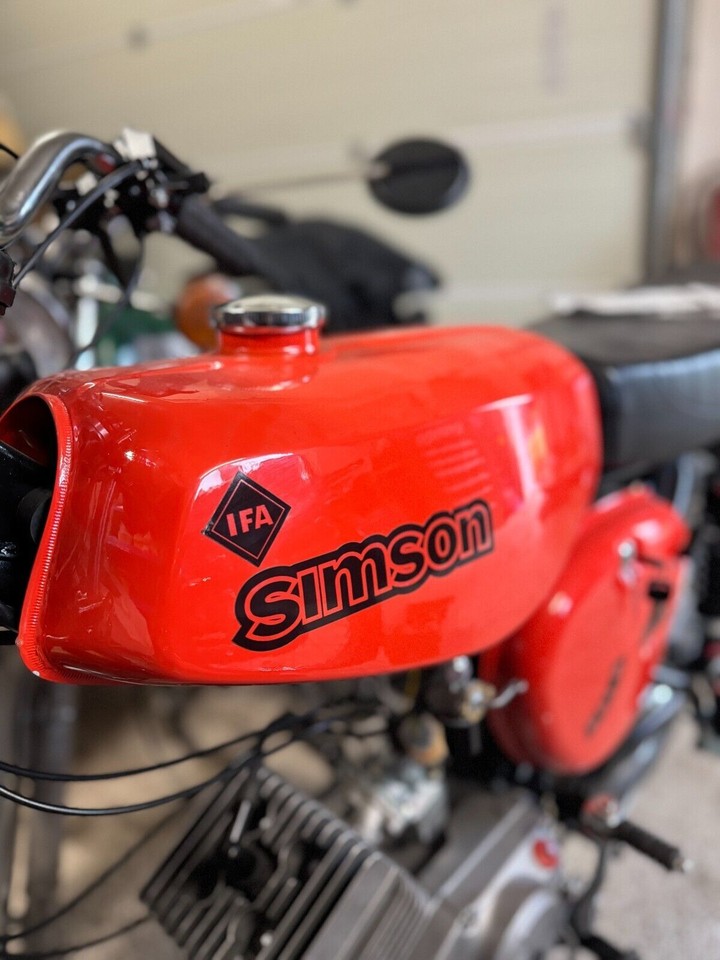 TRANSPARENTE Simson S51B Aufkleber IFA electronic Tank Seitendeckel ...