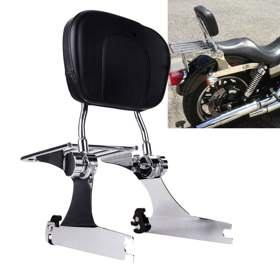 Passenger Backrest Sissy Bar Luggage Rack For Harley Dyna Low Rider ...