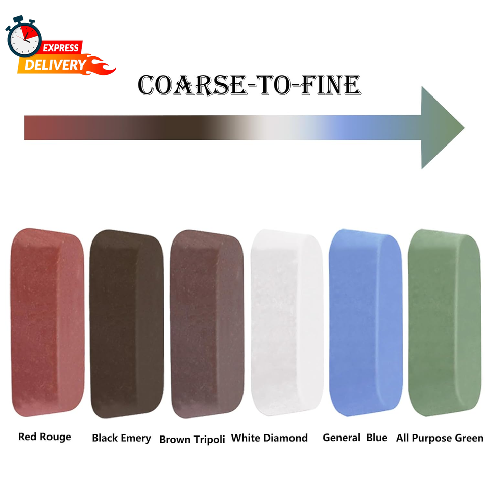 6 Pcs Metal Buffing Polishing Compound for Buffing Wheel, Buffing Wheel ...