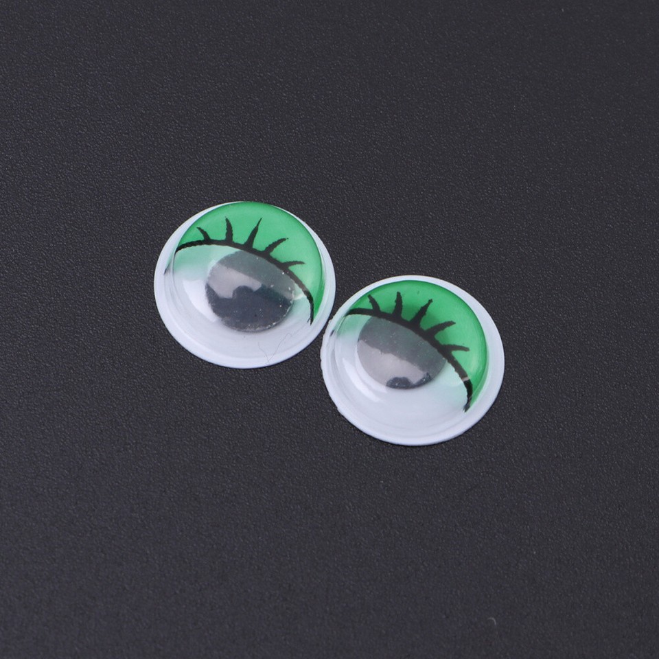 200 Pcs 20mm Eyelashes Wiggly Wobbly Googly Eyes for Toys DIY Craft ...