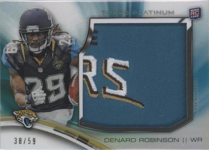 2013 Topps Platinum - Rookie Patches Denard Robinson #PRP-DR /59 (MEM ...