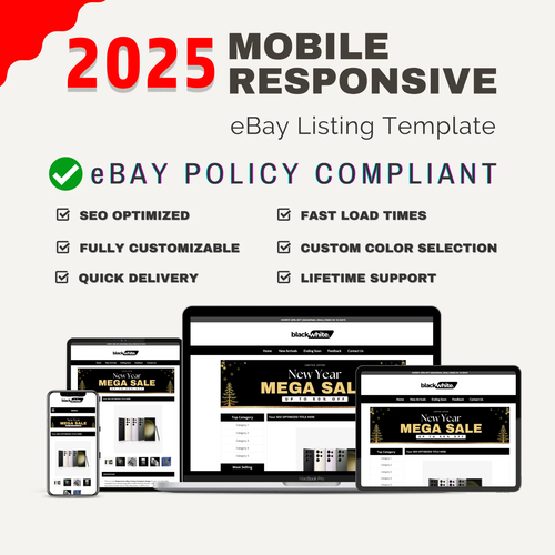 eBay Listing Template 2025 | Professional Mobile Responsive Design | eBay UK