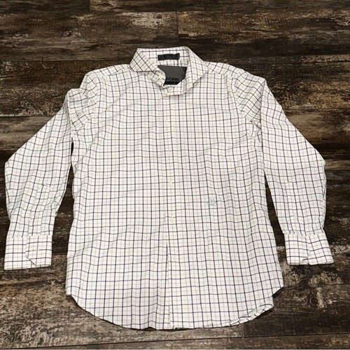 G/Fore Tattersall Plaid Modern Spread Collar Nylon Woven Tailored Fit Shirt NWT | eBay
