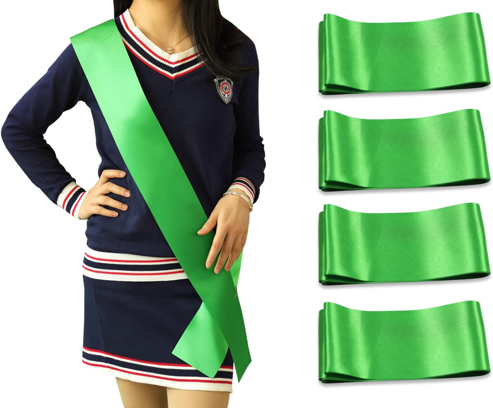 4 Pack Blank Sashes,Plain Satin Sash for Pageants,Senior Sash,Custom ...