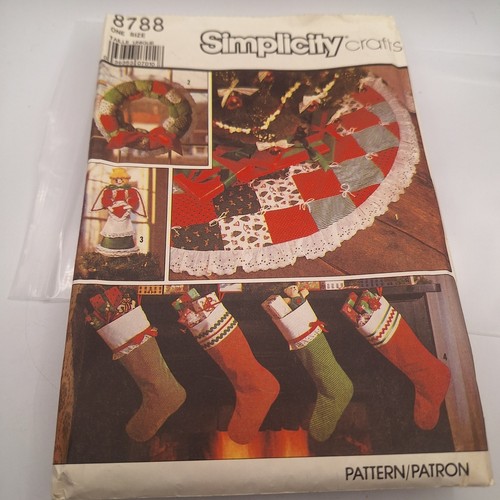 88 simplicity 8788 Christmas Accessories - Tree Skirt, Wreath, Angel ...