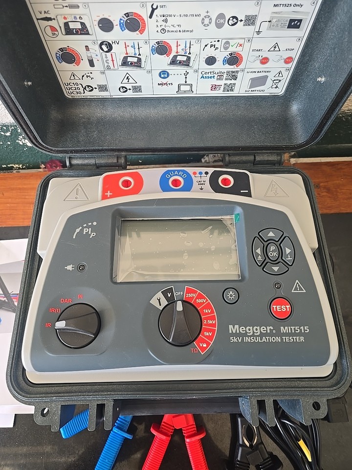Megger MIT515 Insulation Tester (New) Calibrated W/test Lead Set | eBay