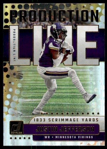 Justin Jefferson 2023 Donruss Football PRODUCTION LINE Minnesota ...