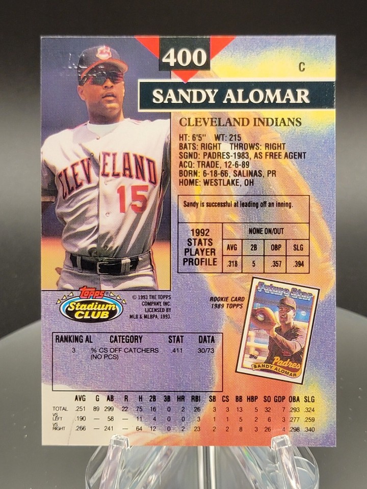 1993 Stadium Club SANDY ALOMAR 1st day issue | eBay