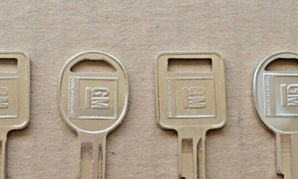 4 VINTAGE NOS KEY BLANKS FOR GM CAMARO NOVA CHEVELLE IMPALA FIREBIRD ...