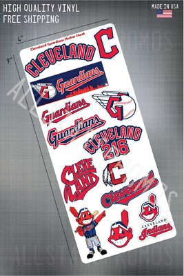 Cleveland Guardians Baseball Decal Sticker Sheet | eBay