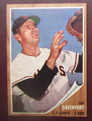 1962 Topps Jim Davenport (San Francisco Giants) #9 EX/NRMT | eBay