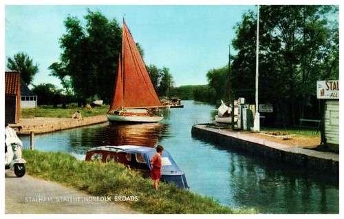 Postcard Stalham Staithe Norfolk Broads England | eBay UK