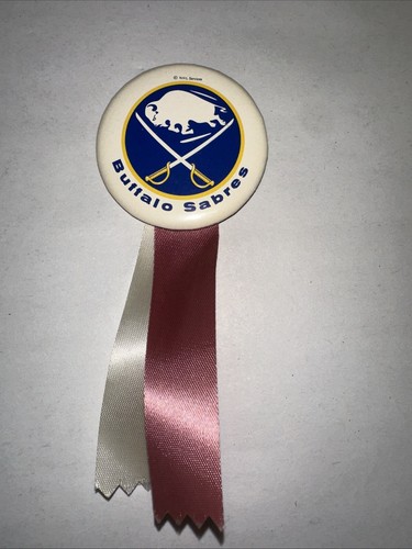 Vintage NHL Buffalo Sabres Pin Back Button W/Ribbon | eBay