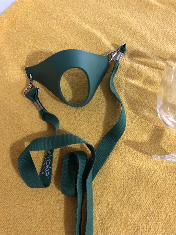 Wine Yoke Glass Holder, Wine Party Time Hand Free Wine Glass Holder ...