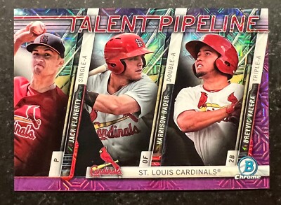 2017 Bowman Chrome Mega Box Talent Pipeline Purple Flaherty Bader ...