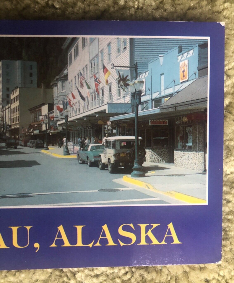 Juneau Alaska Postcard, used, postmarked 1990 Skagway, anchorage, used ...