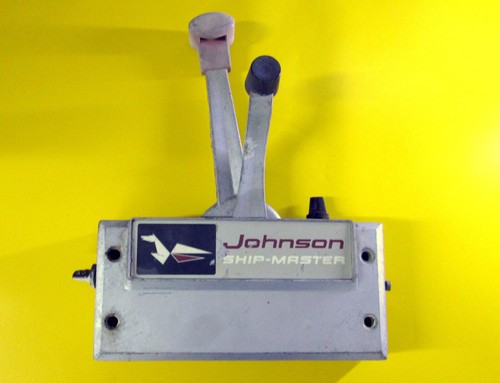 Vintage OMC Johnson Ship Master outboard Dual Lever Remote Control Box ...