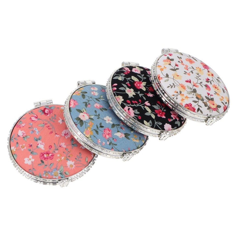 4 Pcs Small Portable Mirror Travel Cosmetic Bridesmaid Compact Mirrors ...