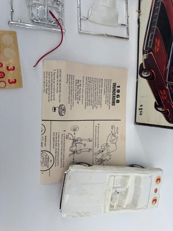 1968 Thunderbird Motorized Model Kit Eldon 1/25 Car Electric Power ...