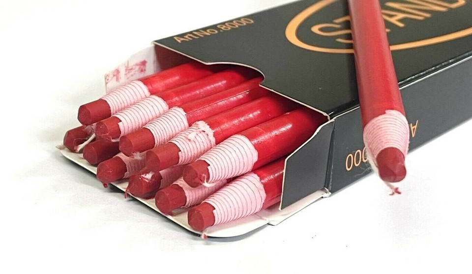 12 Wax Chinagraph Marker Pencils Artist Quality Drawing Peel-Off Glass ...