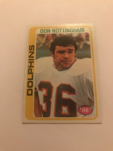 1978 Topps Don Nottingham Miami Dolphins Free Shipping | eBay