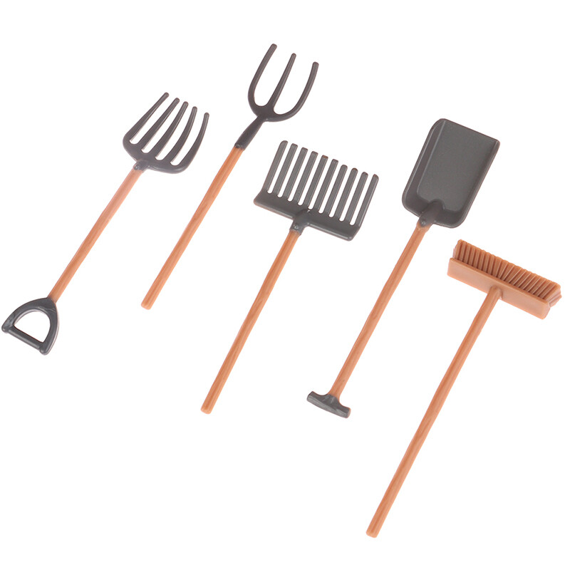 6Pcs/Set Dollhouse Miniature Vintage Simulation Farm Tools Model DIY ...