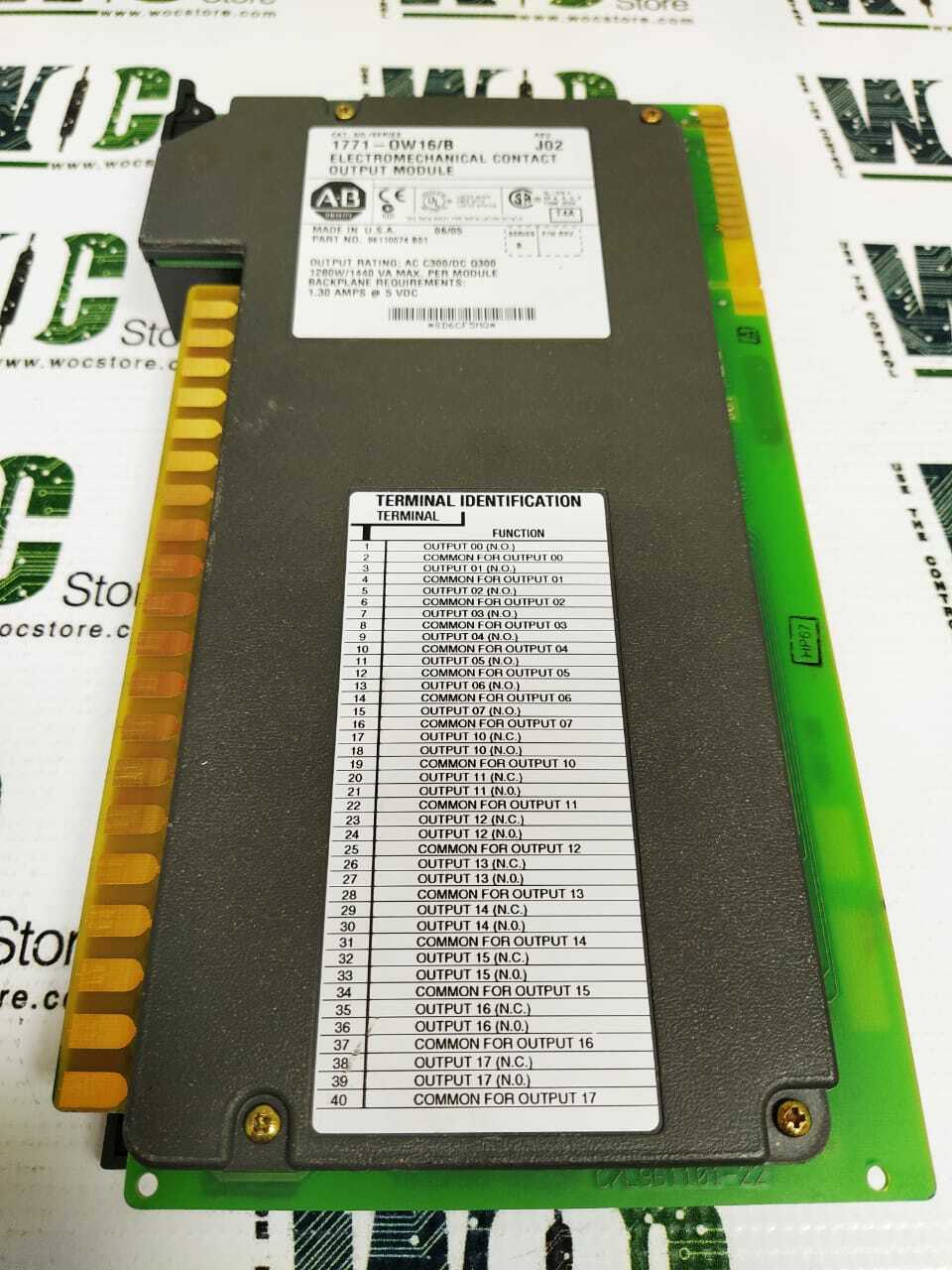 1771-OW16/B REV J02 ALLEN-BRADLEY Contact Output Module SL No SD6CF5MQ ...