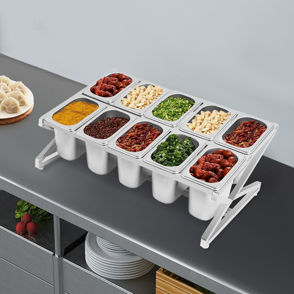 Spice Rack, Inclined Expandable Spice Rack Set, Countertop Condiment ...