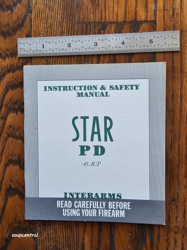 Star PD 45acp manual. Original. Interarms era. English | eBay