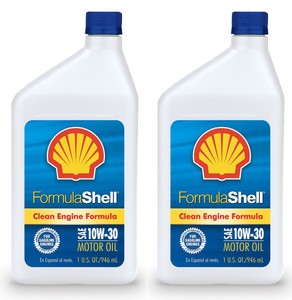 2 NEW Formula Shell 10W-30 Conventional Motor Oil 1 qt Quart Bottle ...