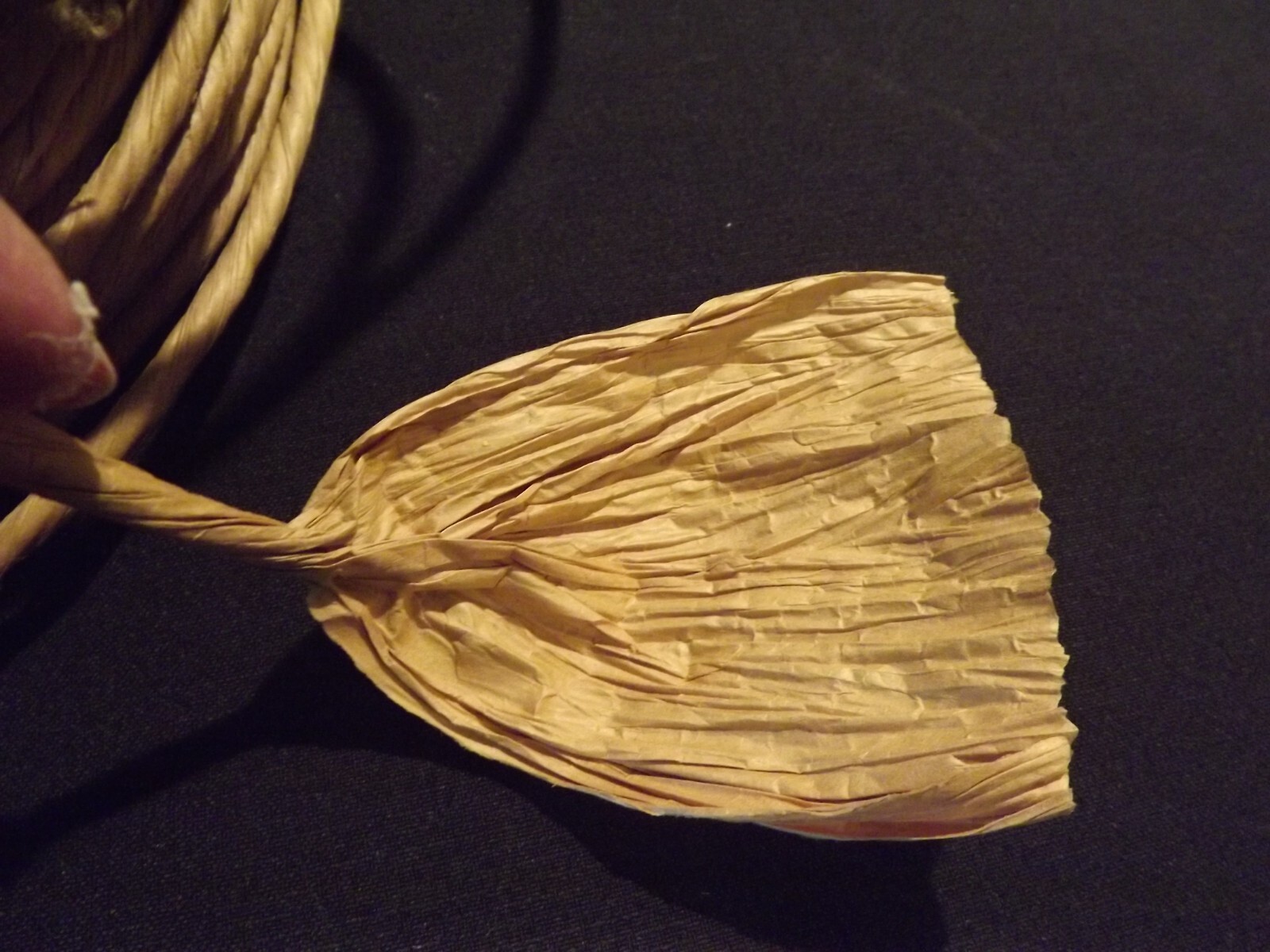 4" KRINKLED PAPER RAFIA RIBBON not thin strips but wide SOLD IN 3 YARD ...