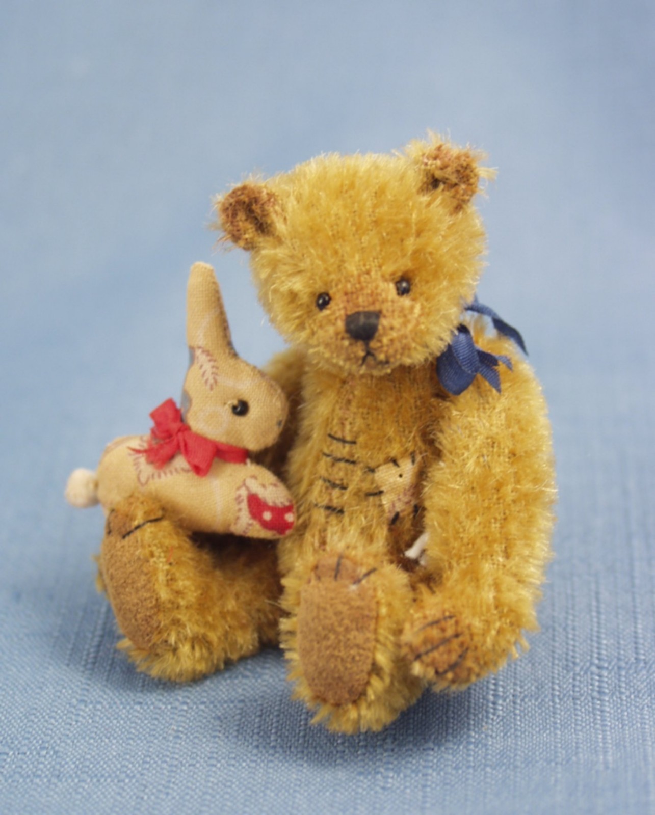 DEB CANHAM " OLD BAXTER" AGED MOHAIR-MINIATURE -JOINTED-WITH CALICO ...