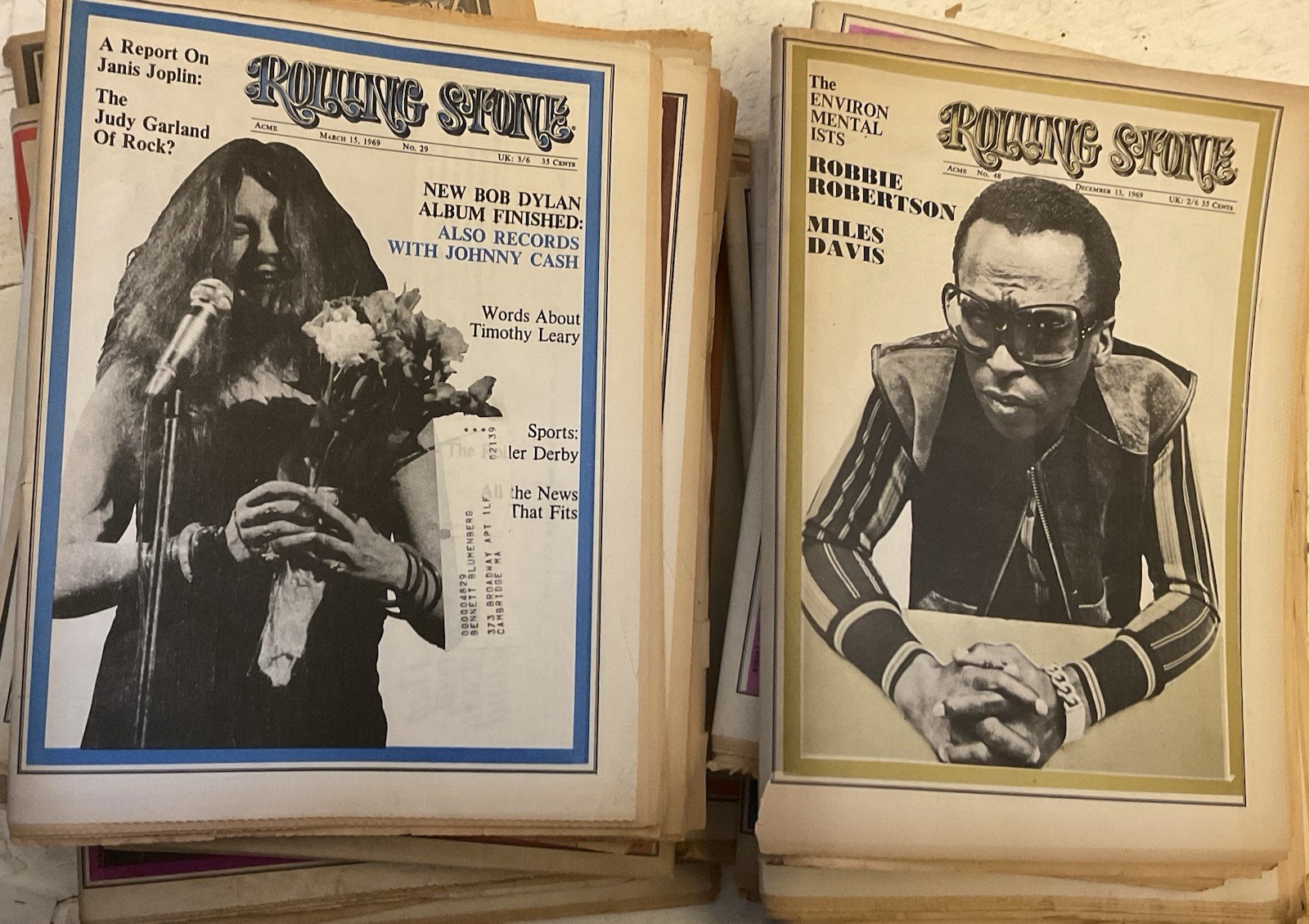 Rolling Stone Magazine LOT of 26 Vintage Issues from 1968-1969 | eBay