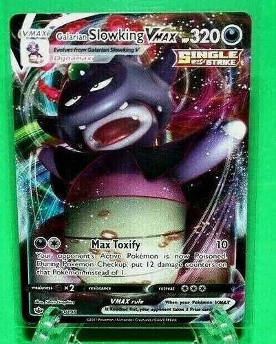 Galarian Slowking VMax HP320 2021 Collectible *Single Strike* Pokemon ...