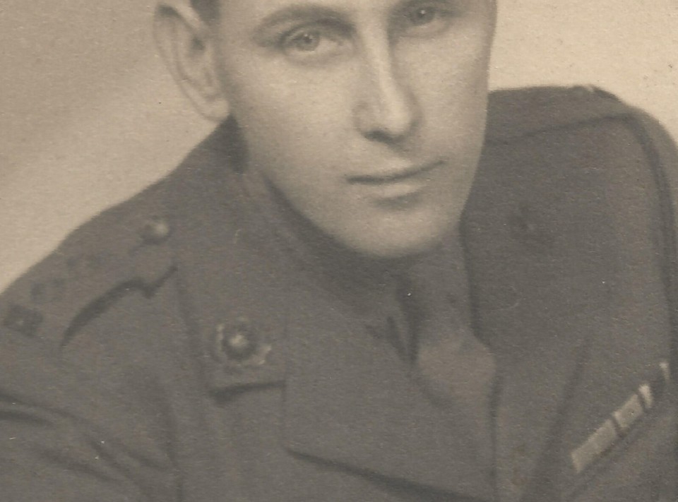 WW2 era photo Royal Marines officer & family, medal ribbons MBE BWM ...