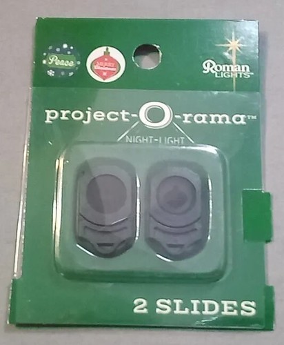 1 Pack of 2 Project-O-Rama Projector Night Light Slides Merry Christmas ...