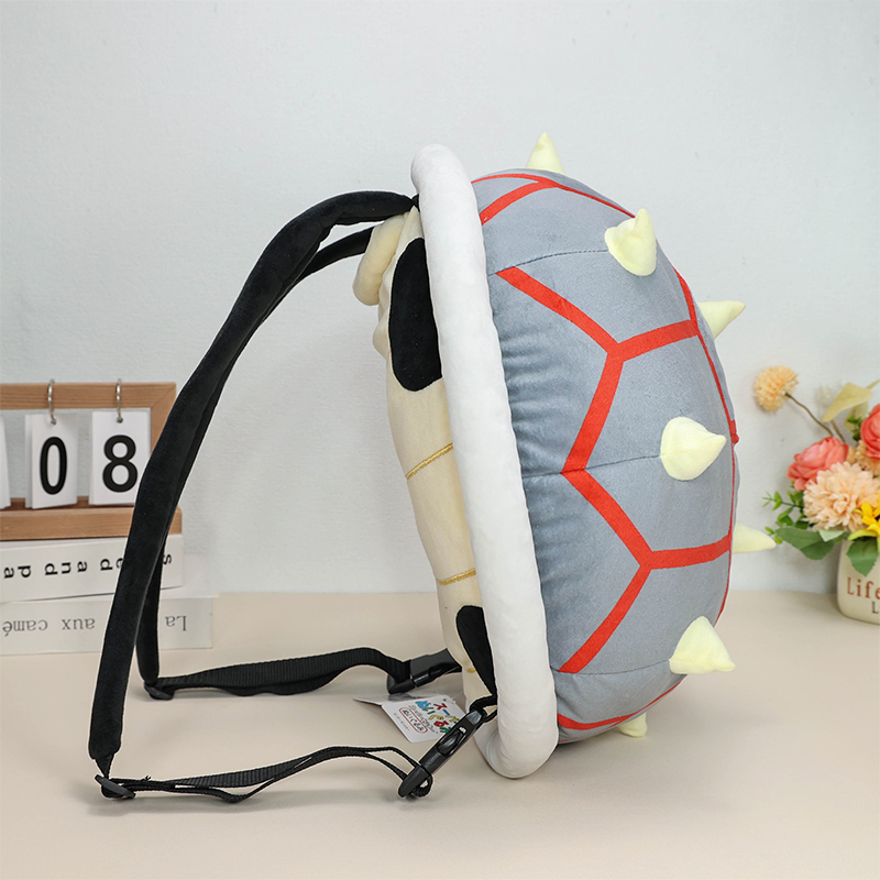 40cm Super Mario Bros Plush Dry Bones Bowser Koopa Backpack Shell Toy ...
