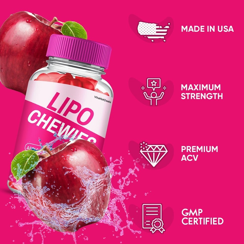 Lipo Chewies ACV Gummies, Max Strength Formula, LipoChewies Keto (3 ...