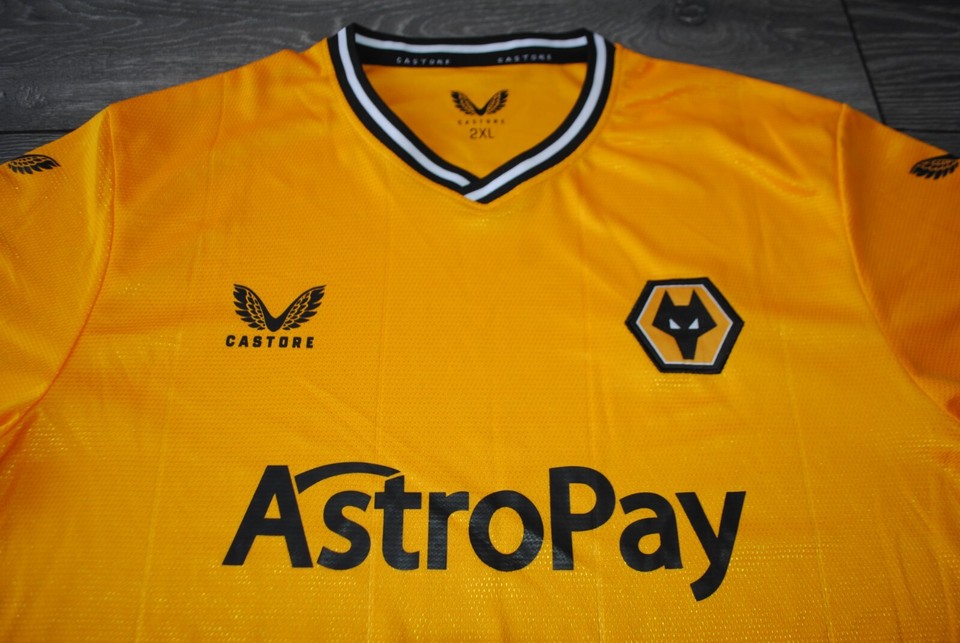 WOLVERHAMPTON WANDERERS 2023 2024 HOME FOOTBALL SHIRT CASTORE JERSEY ...