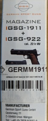 ATI GSG 1911 22lr 10 Round Magazine GERMM1911 10rd Mag Sig Sauer 1911 ...