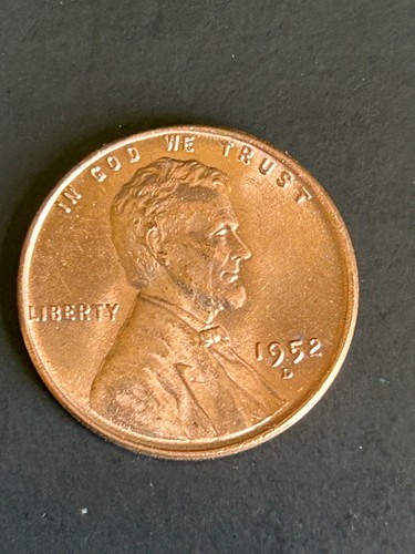 1952 D Lincoln Wheat Penny with Printing Error - L on Rim - Mint ...
