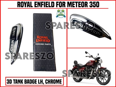 Royal Enfield "3D TANK BADGE LH, Chrome For METEOR 350 | eBay