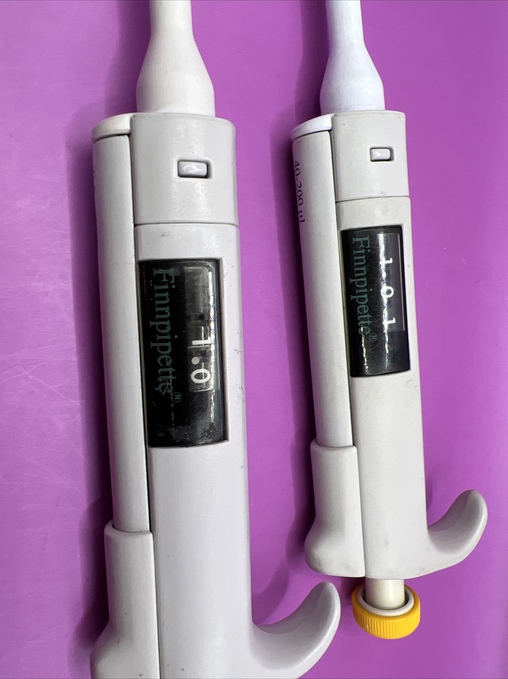 Lot of 2 Thermo Labsystem 4500 Finnpipette Pipettes 1-10 and 40-200 ul ...