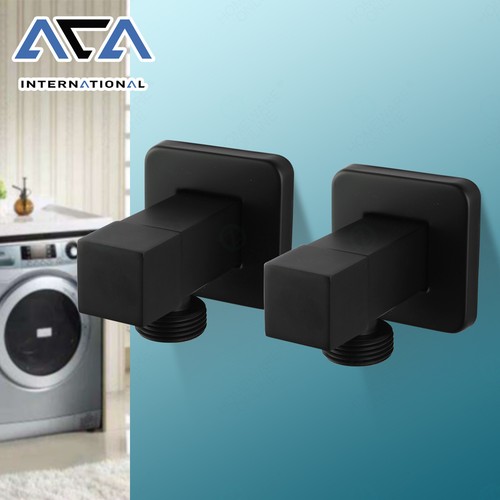 ACA 1/4 Turn Laundry Sink Tap Set Washing Machine Stops Electro-plated ...