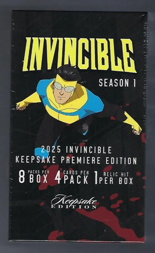 INVINCIBLE Season 1 Premiere Keepsake Sealed Blaster Box - 8 Pks+RELIC ...