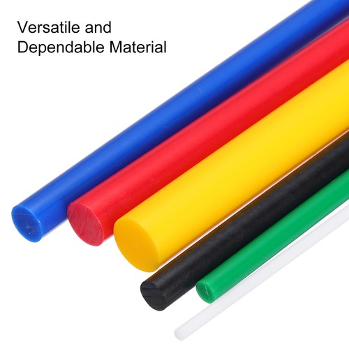 3Pcs Plastic Round Rod POM Polyoxymethylene Hard Bar 1/4 Inch Dia 16 ...