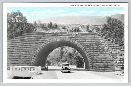 Postcard Arch Railroad Bridge on William Penn Highway Rt 22 Near ...