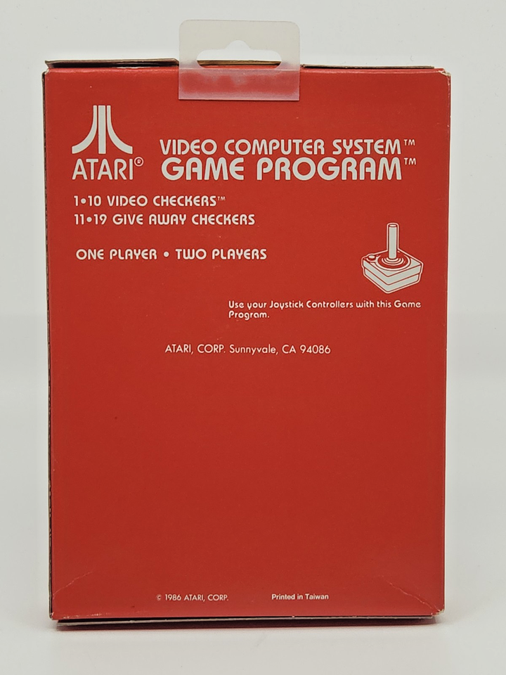 Atari 2600 Boxed Video Game - Video Checkers - 1986 Corp Release ...